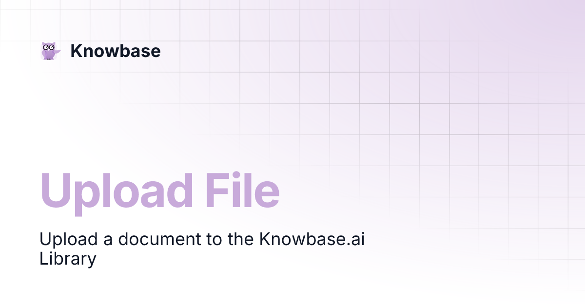 Upload File | Knowbase
